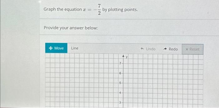 Solved Graph the equation x=−27 by plotting points. Provide | Chegg.com