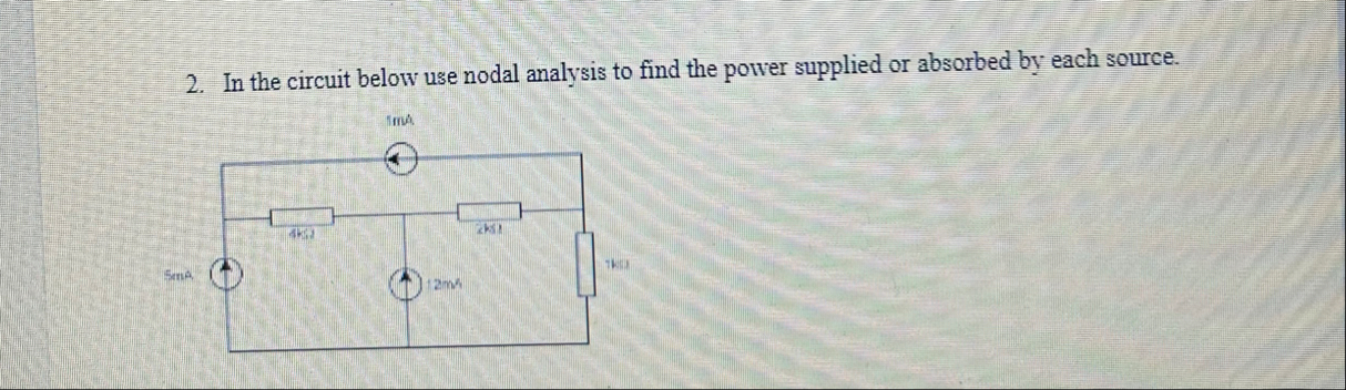 Solved In the circuit below use Nodal analysis to find the | Chegg.com