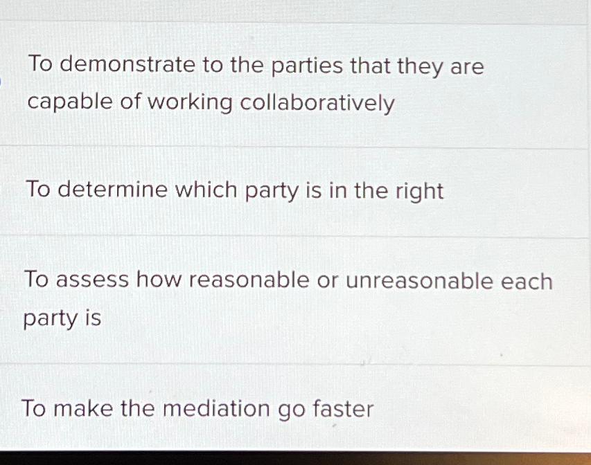 Solved To demonstrate to the parties that they are capable | Chegg.com