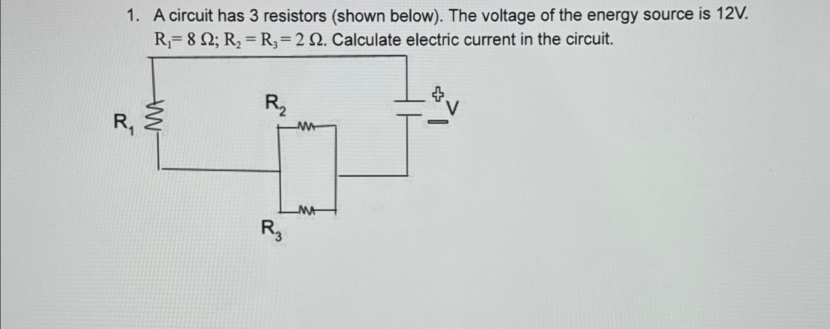 Solved A circuit has 3 ﻿resistors (shown below). ﻿The | Chegg.com