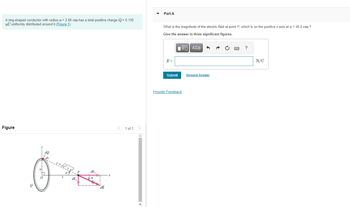 Solved A ring-shaped conductor with radius a=2.80cm ﻿has a | Chegg.com