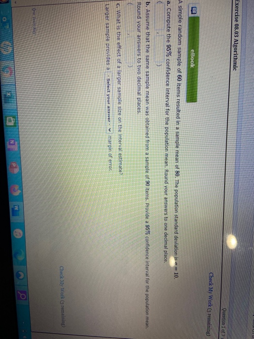 Solved Exercise 08.03 Algorithmic Question 1 of 2 Check My | Chegg.com