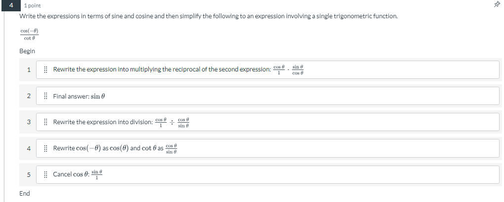 Solved Write the expressions in terms of sine and cosine and | Chegg.com Solved Write the expressions in terms of sine and cosine and | Chegg.com