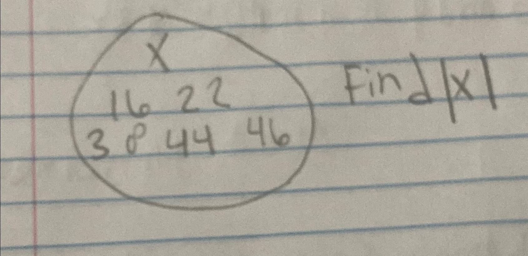 Solved ([x],[1622],[384446]) ﻿Find |x| | Chegg.com