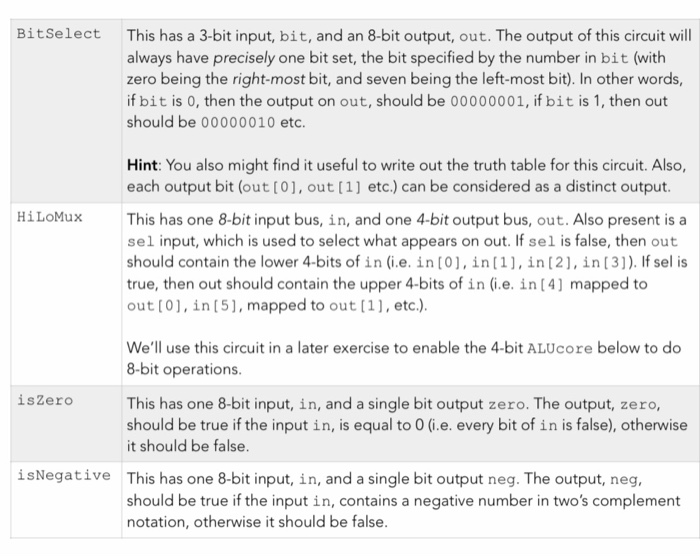 Bit Select This has a 3-bit input, bit, and an 8-bit | Chegg.com