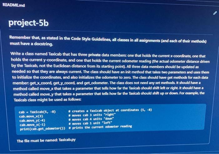 Solved README.md project-5b Remember that, as stated in the | Chegg.com