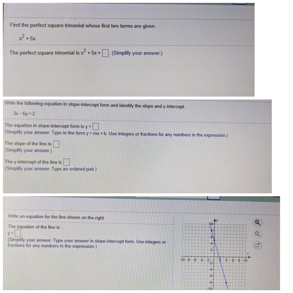 Solved Find the perfect square trinomial whose first two | Chegg.com