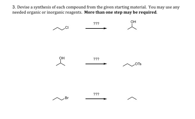 Solved 3. Devise a synthesis of each compound from the given | Chegg.com