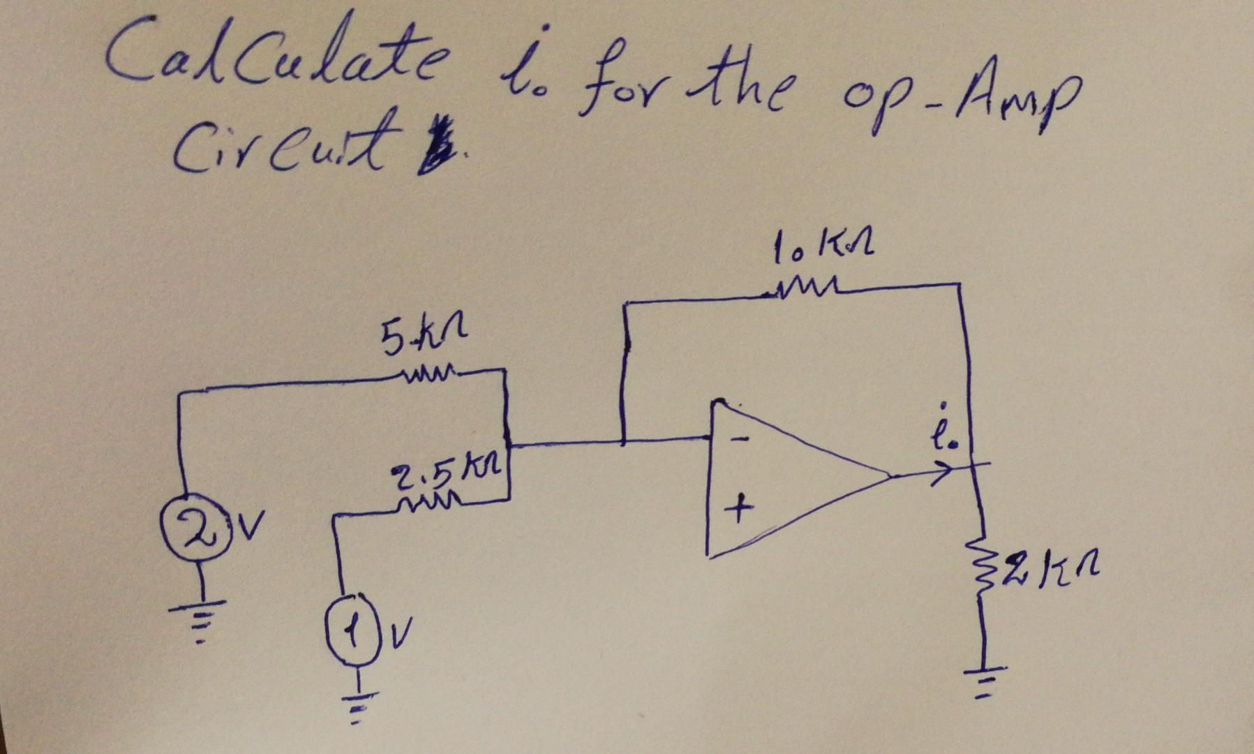 Solved Calculate io for the op-Amp Circuit | Chegg.com