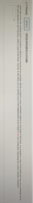 Solved [ 1 Points Details Oscolphys2016 2 3 P 008 Land