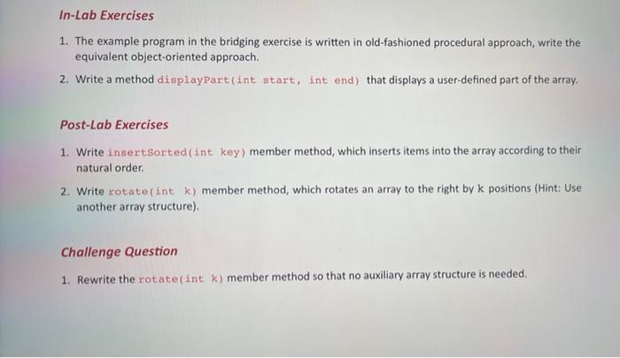 Solved In-Lab Exercises 1. The example program in the | Chegg.com