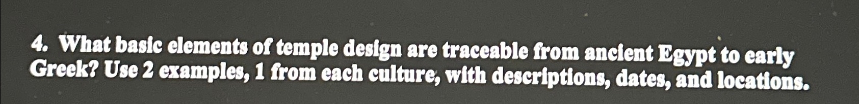 Solved What baste clements of temple design are traceable | Chegg.com