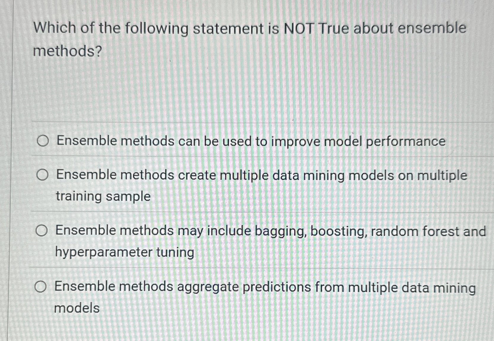 Solved Which of the following statement is NOT True about | Chegg.com