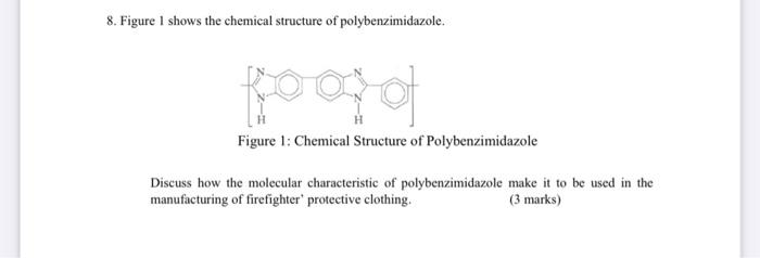 Solved 8. Figure I shows the chemical structure of | Chegg.com