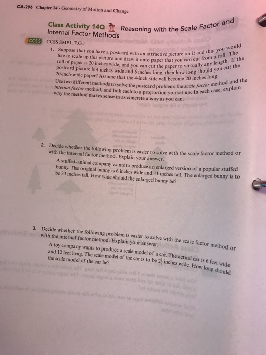 Solved internal factor method, and link cach to a proportion | Chegg.com