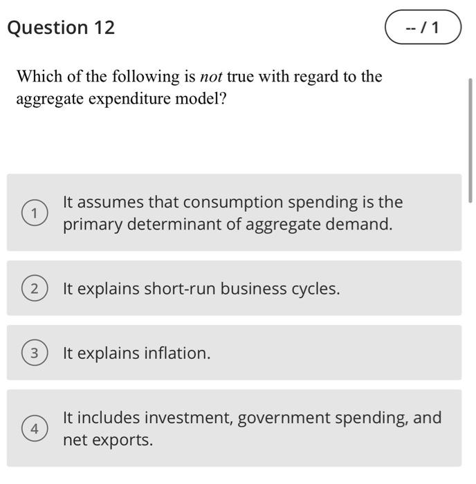 Solved Question 9 -- / 1 If government spending increased by | Chegg.com