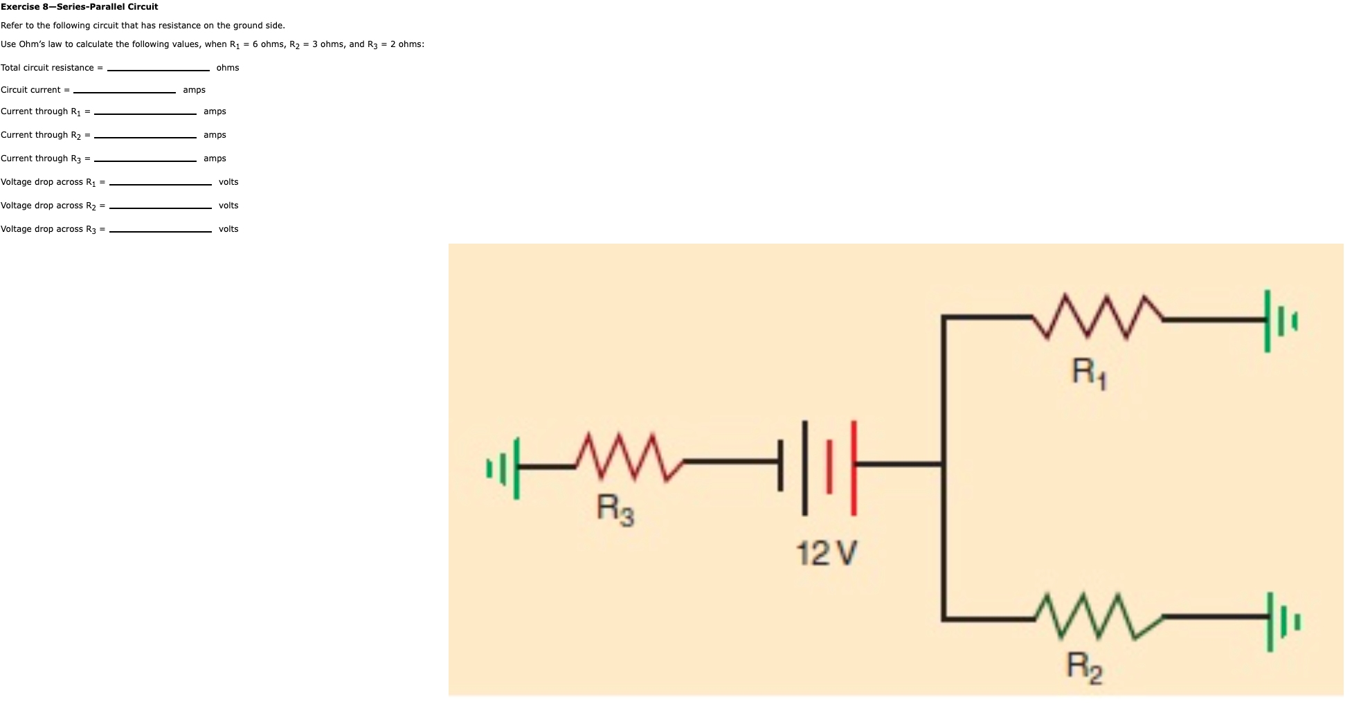 Solved Using Ohms LawRt= ﻿R1 ﻿x R2 / ﻿R1 + ﻿R2And Rt | Chegg.com