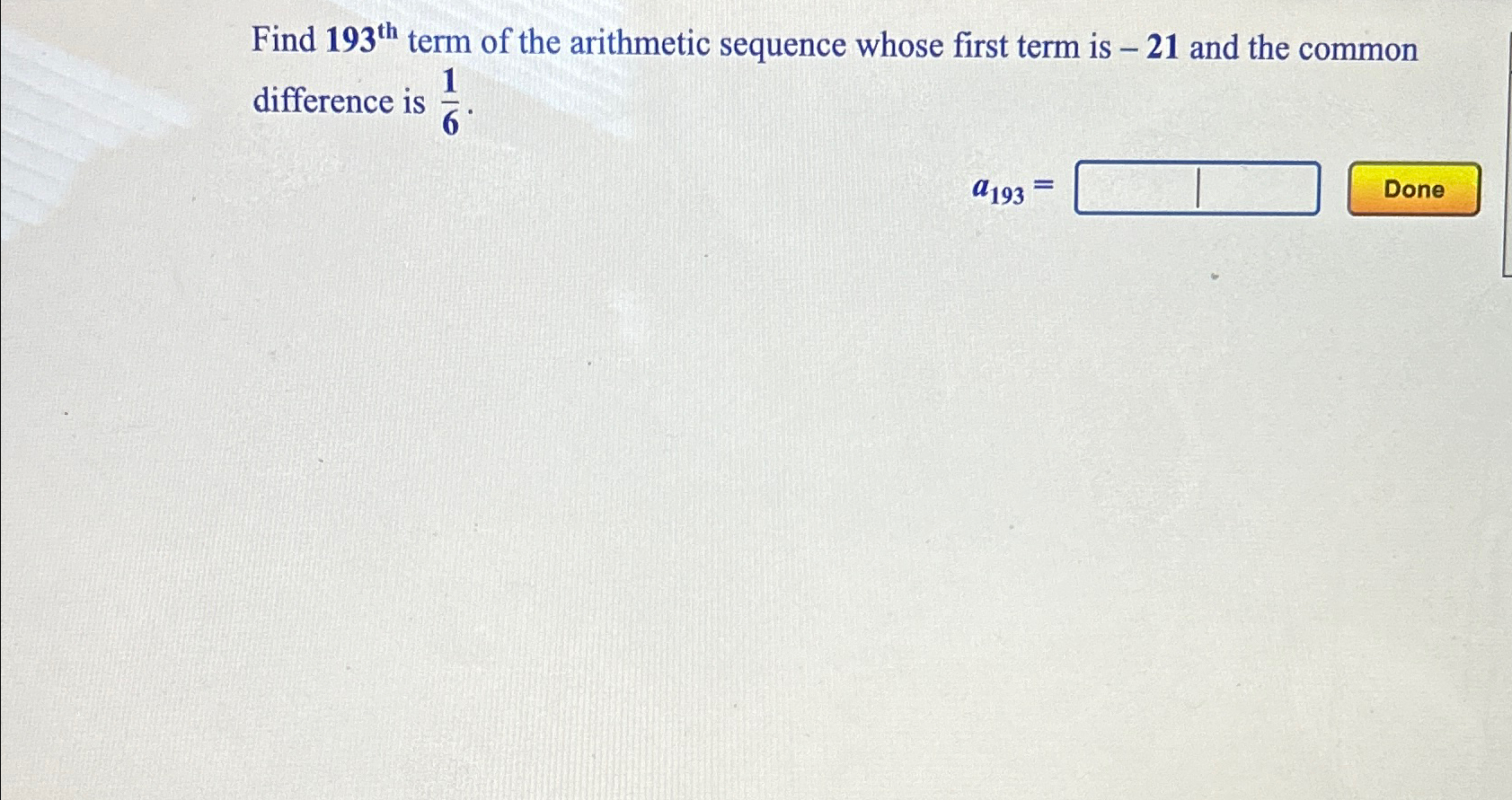 Solved Find 193th ﻿term of the arithmetic sequence whose | Chegg.com