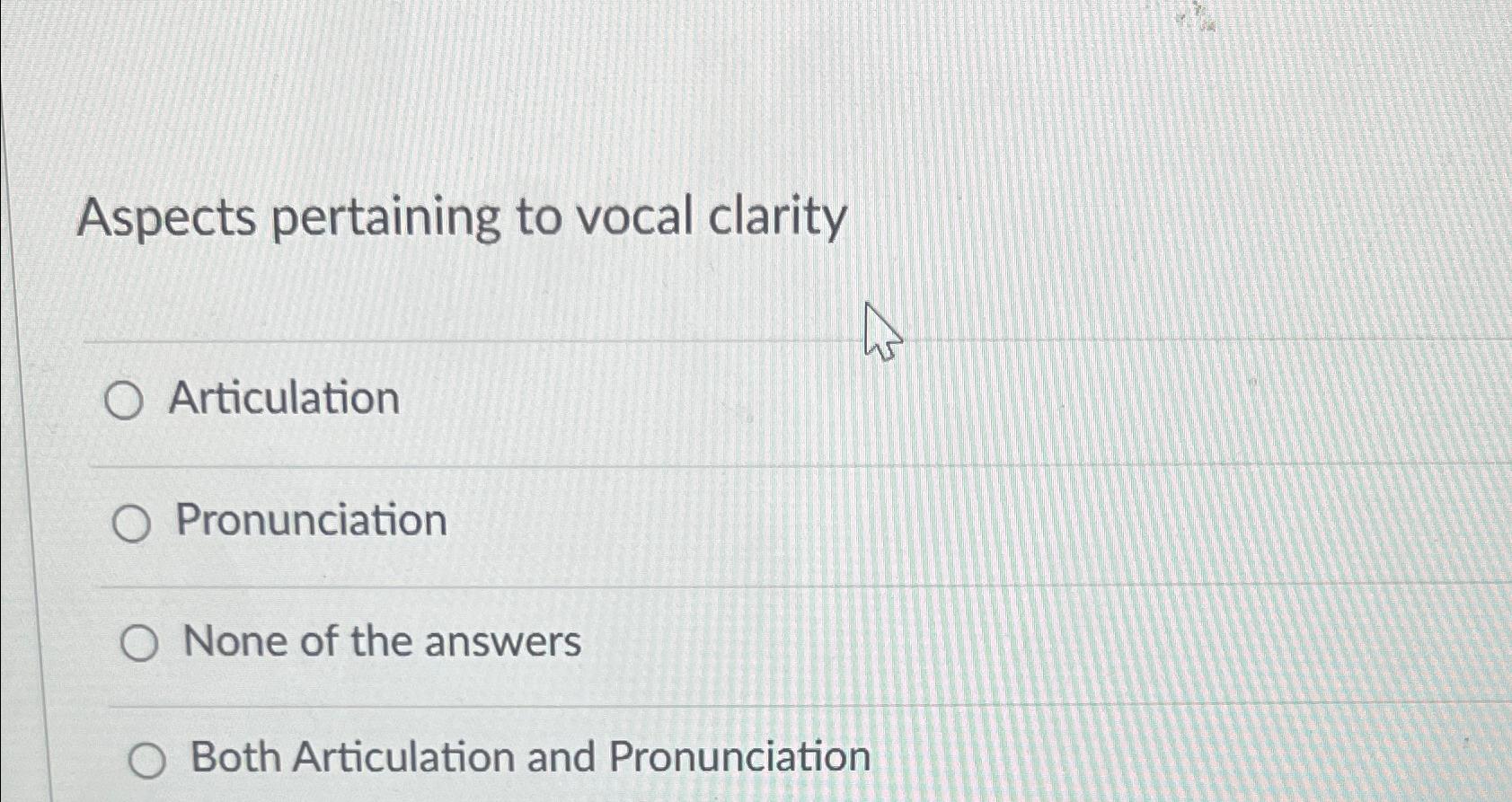Solved Aspects pertaining to vocal | Chegg.com