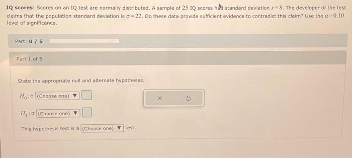 Solved Iq Scores Scores On An Iq Test Are Normally