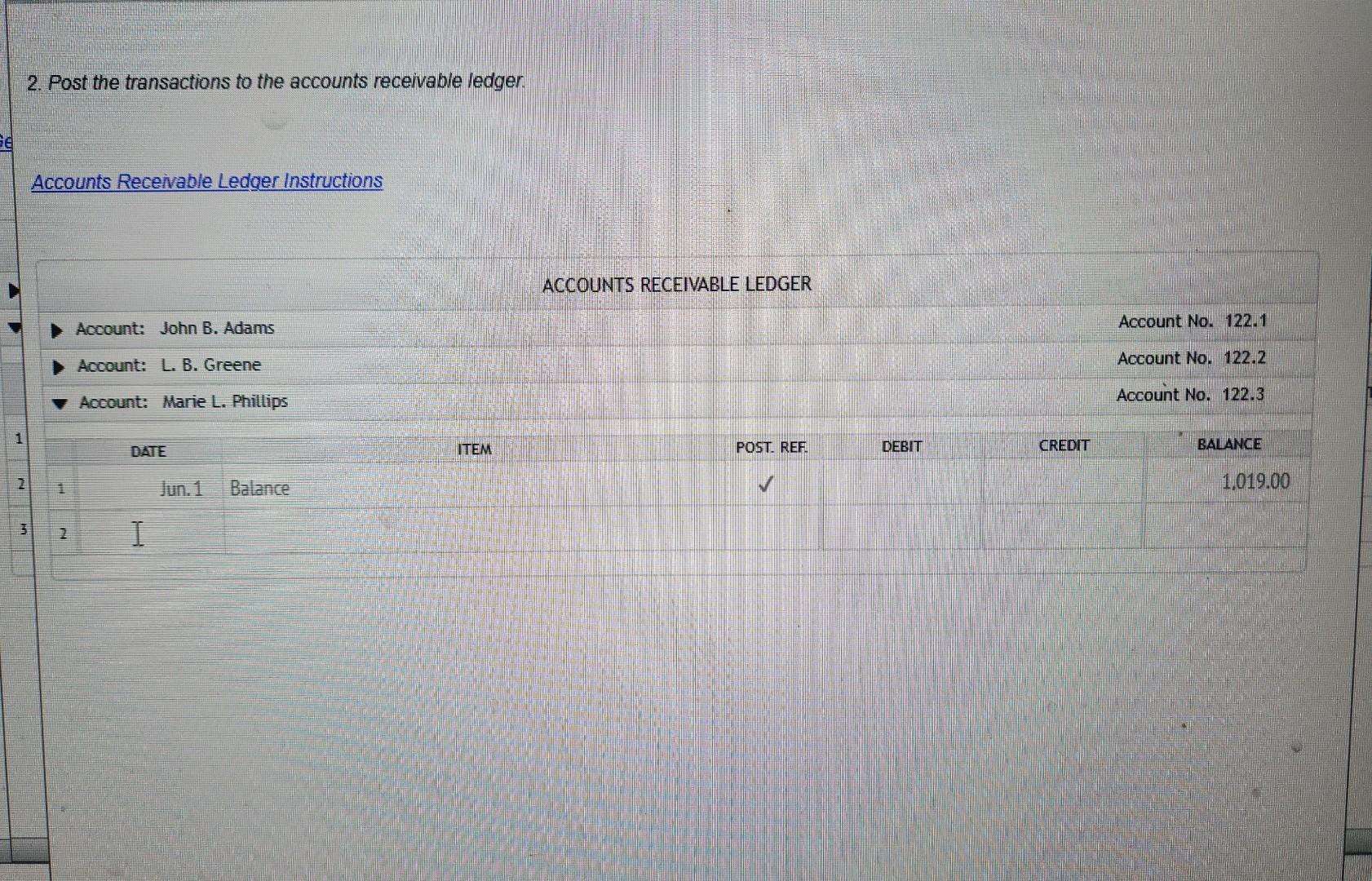 Solved 2. Post the transactions to the general ledger:2. | Chegg.com