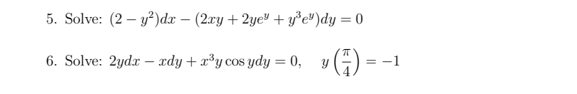 Solved Solve The Given First Order Ode With Every