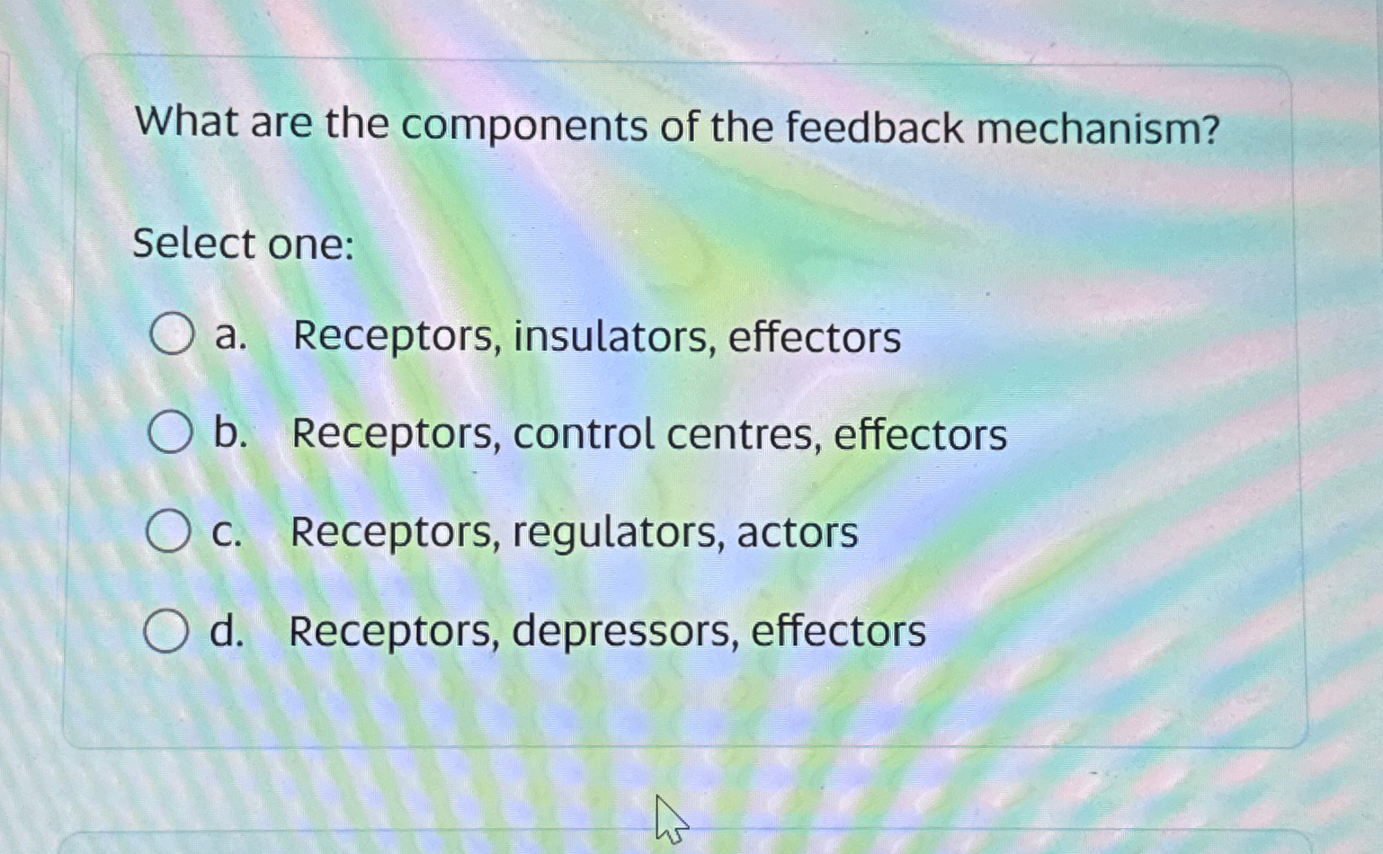 Solved What are the components of the feedback | Chegg.com