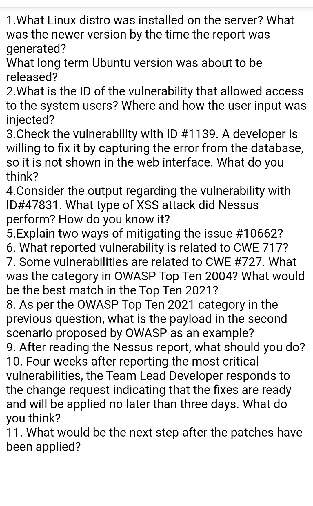 Open the file Sample Nessus report.pdf you can can | Chegg.com