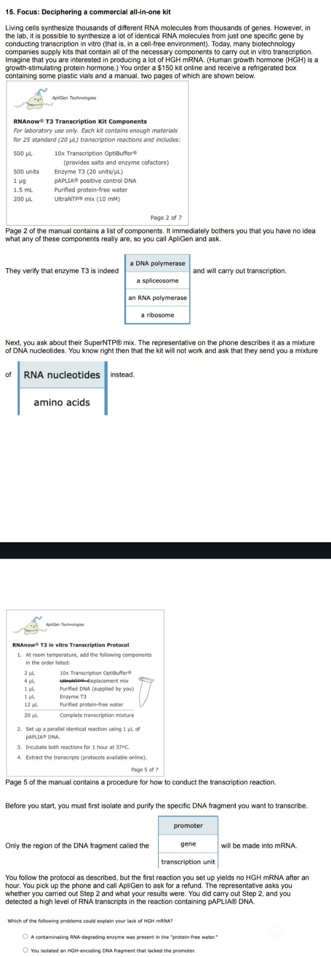 Solved 15. ﻿Focus: Deciphering a commercial all-in-one | Chegg.com