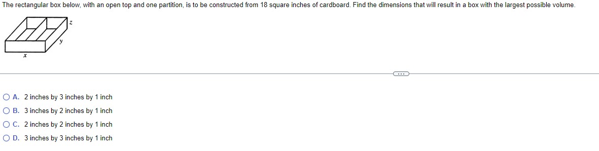 Solved The rectangular box below, with an open top and one | Chegg.com