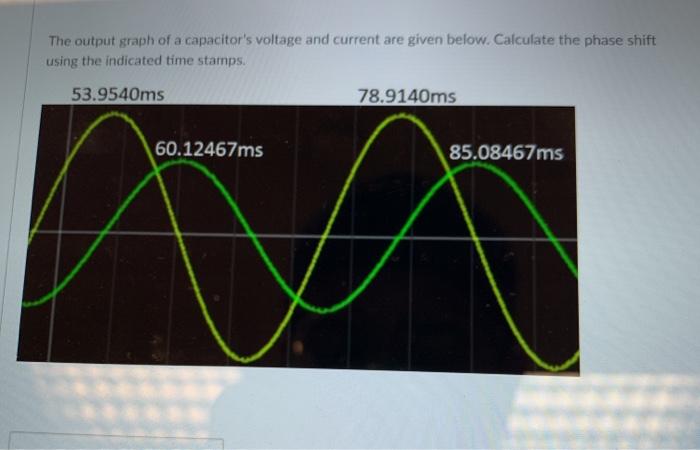 Solved The output graph of a capacitor's voltage and current | Chegg.com