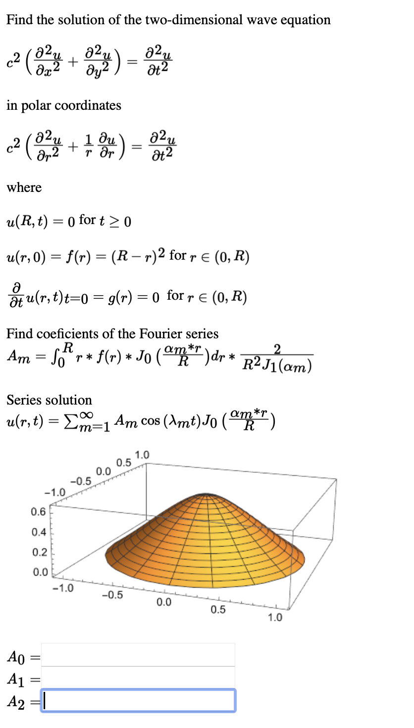 Solved Find the solution of the two-dimensional wave | Chegg.com