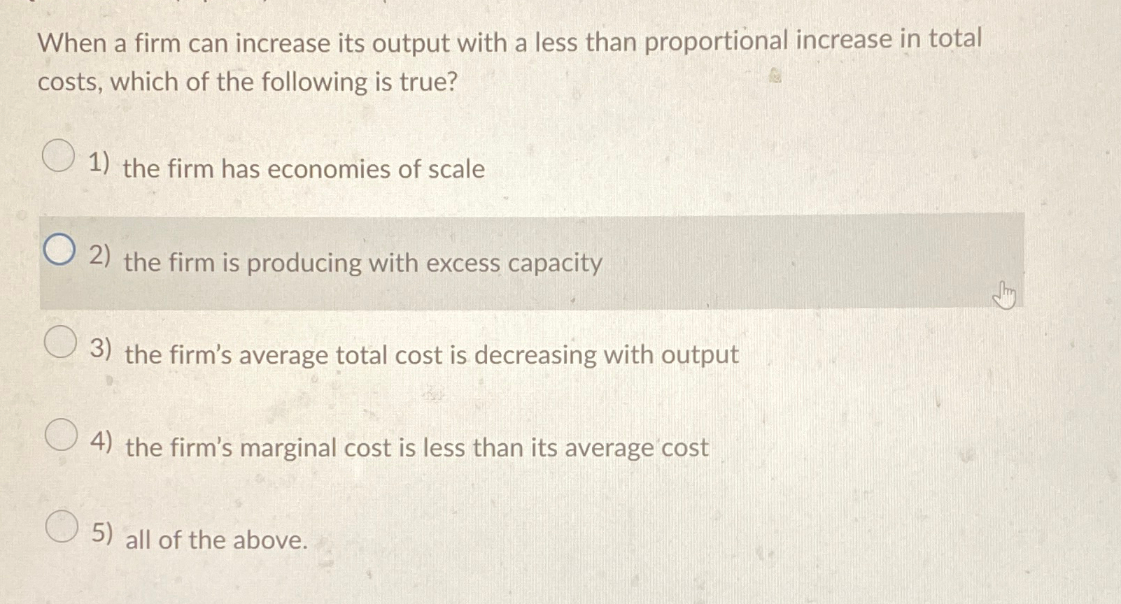 Solved When a firm can increase its output with a less than | Chegg.com