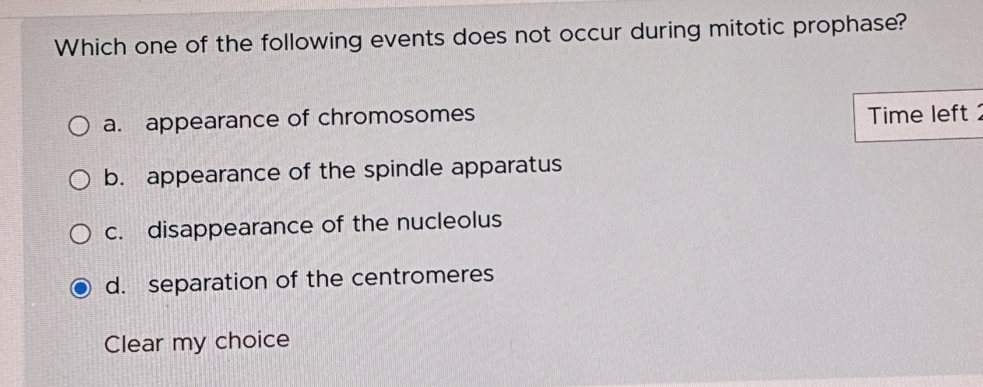 Solved Which one of the following events does not occur | Chegg.com