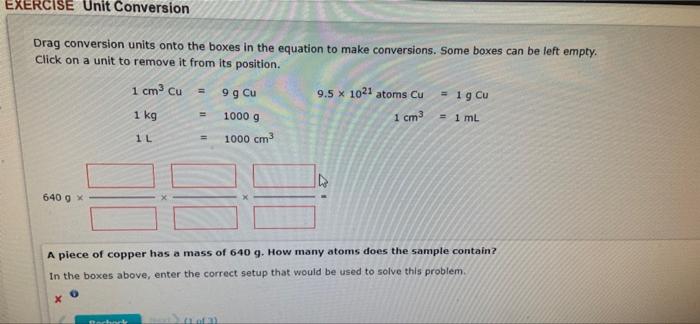 Solved EXERCISE Unit Conversion Drag conversion units onto | Chegg.com Solved EXERCISE Unit Conversion Drag conversion units onto | Chegg.com