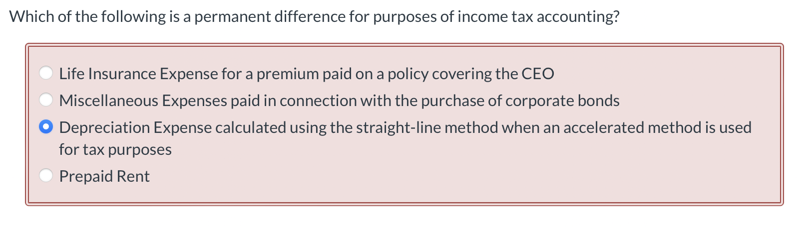 Solved Which of the following is a permanent difference for | Chegg.com