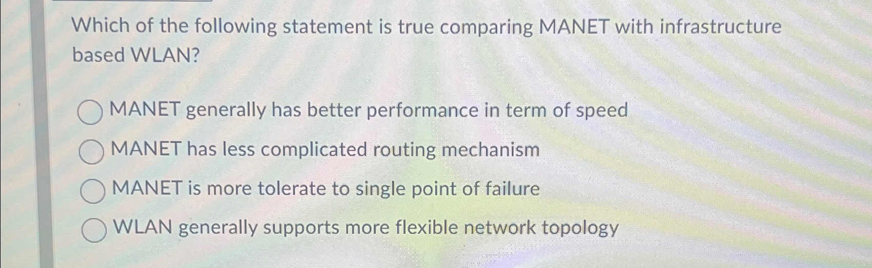 Solved Which of the following statement is true comparing | Chegg.com