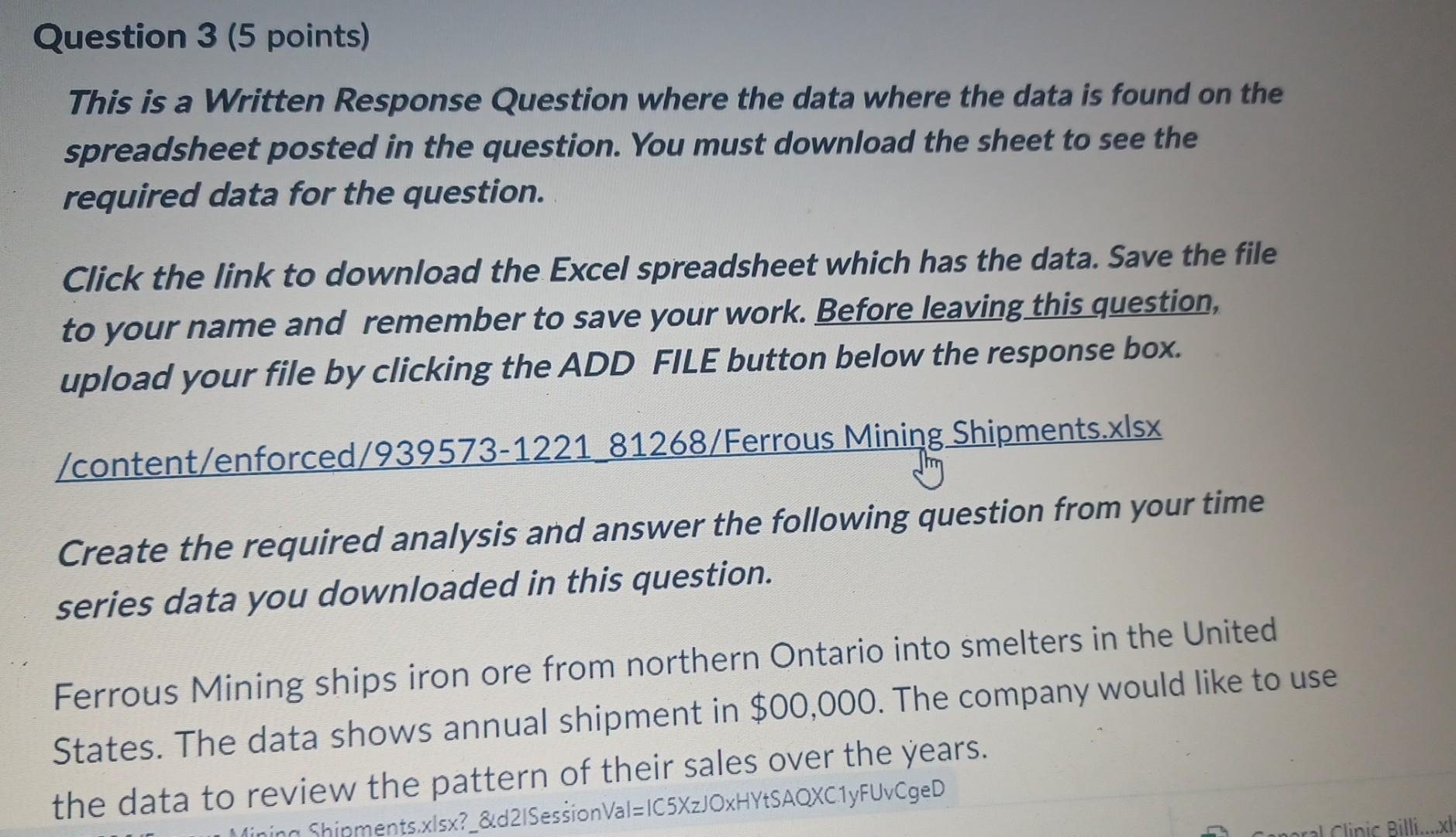 Solved This is a Written Response Question where the data | Chegg.com