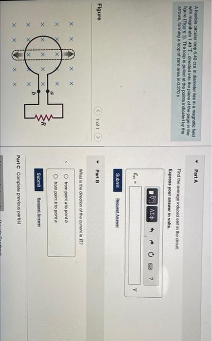 Solved Part A A flexible circular loop 8.40 cm in diameter | Chegg.com