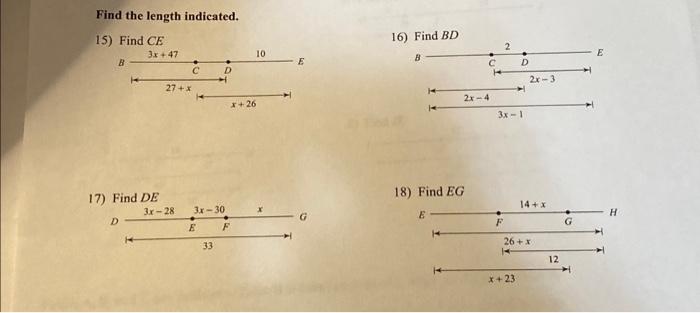 Solved The segment addition postulate: Please help | Chegg.com