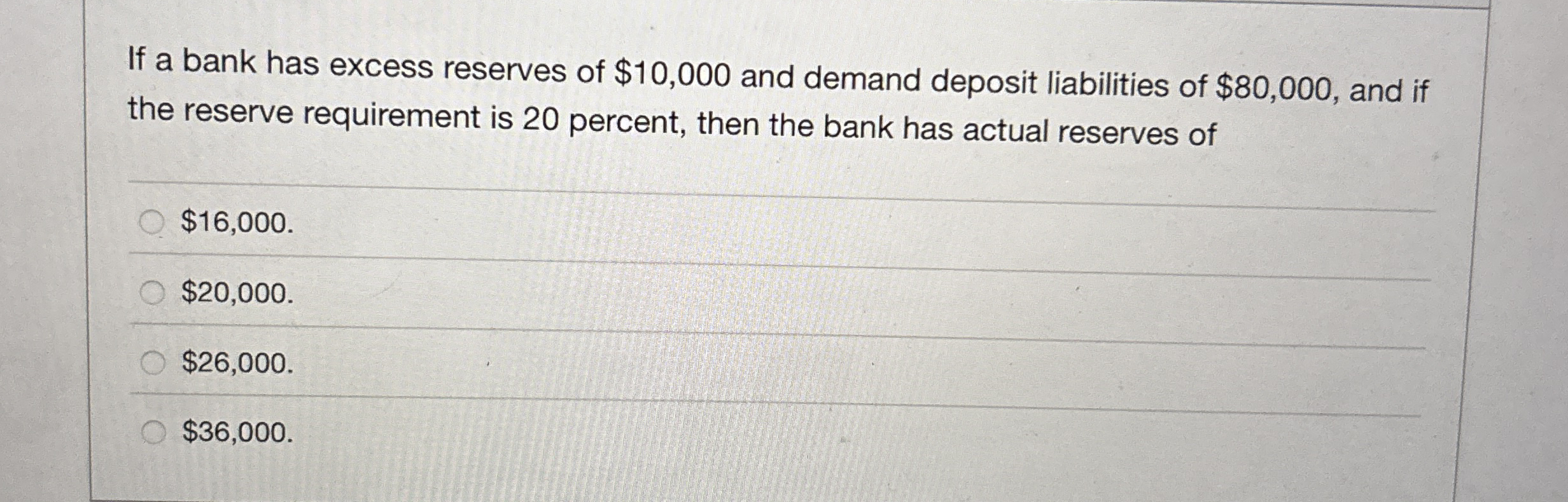 High Quality SOLUTION If a bank has excess reserves of $10,000 ﻿and demand | Chegg.com