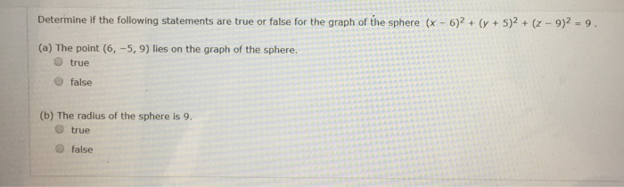 Solved Determine if the following statements are true or | Chegg.com