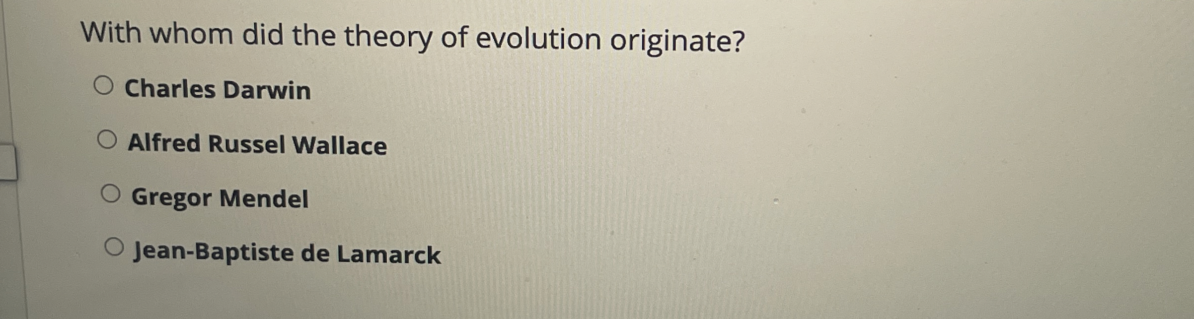 Solved With whom did the theory of evolution | Chegg.com