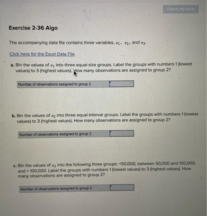 Solved The accompanying data file contains three variables, | Chegg.com