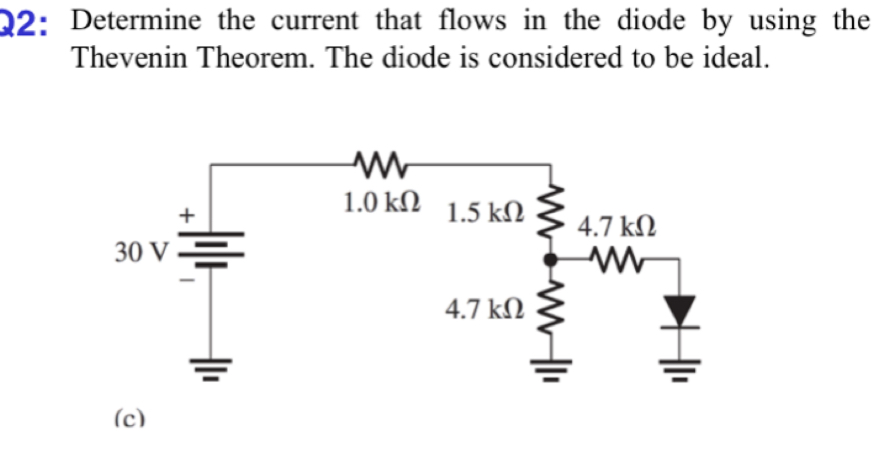 Solved 22: Determine the current that flows in the diode by | Chegg.com