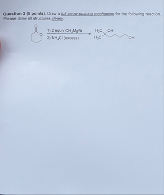 Solved Question 2 ( 5 ﻿points). ﻿Draw a full arrom-pushing | Chegg.com