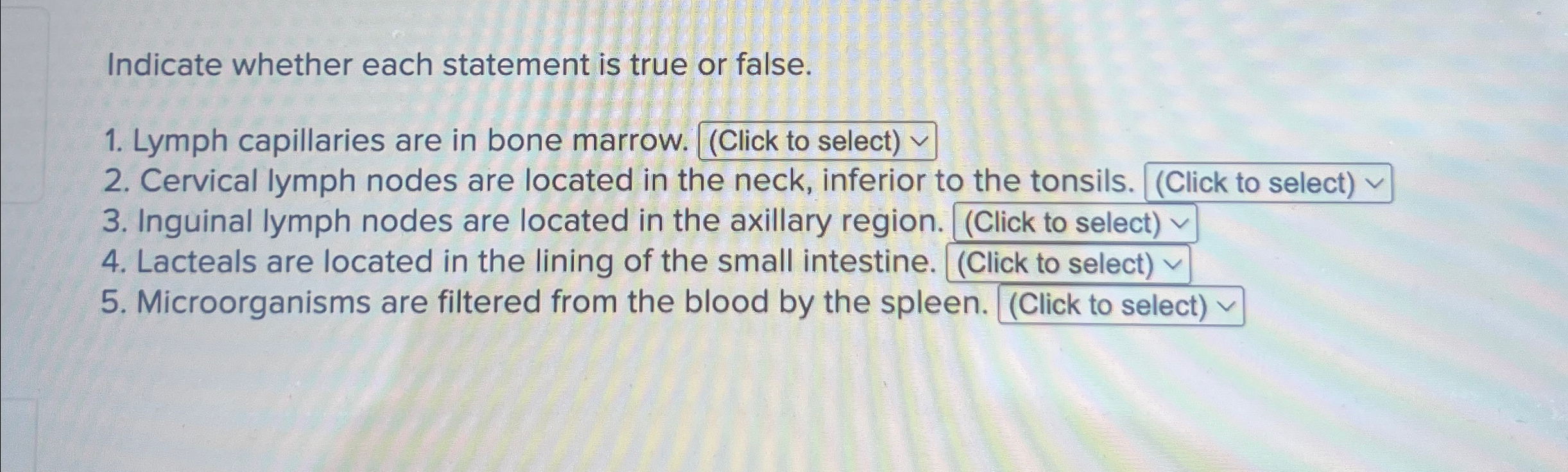 Solved Indicate whether each statement is true or | Chegg.com
