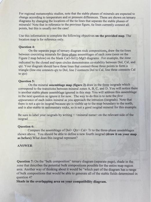Solved for questions 4-8 you have to write on the map in the | Chegg.com