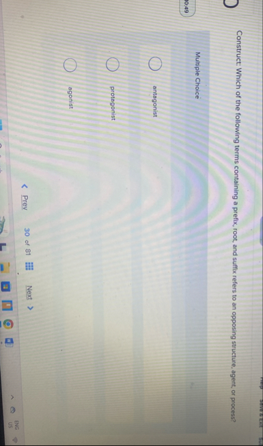 Solved Construct: Which of the following terms containing a | Chegg.com