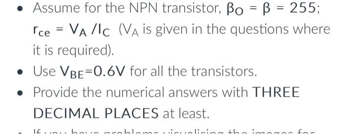 Solved For the emitter follower circuit (EF) showr below, | Chegg.com